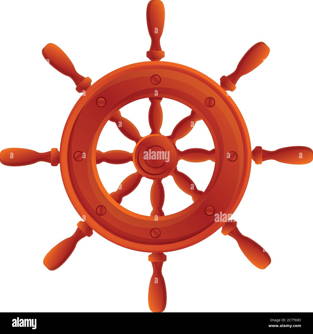 Travel ship wheel icon. Cartoon of travel ship wheel vector icon for ...