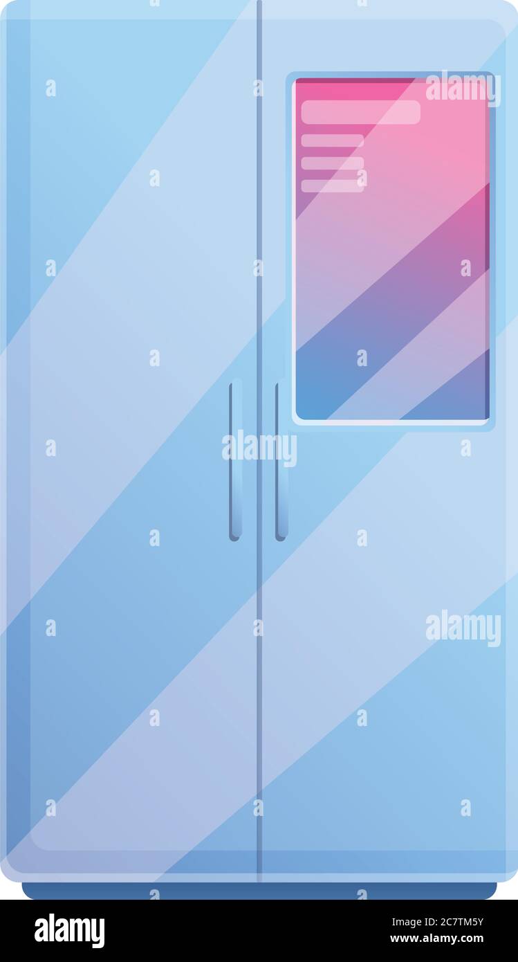 Smart fridge icon. Cartoon of smart fridge vector icon for web design ...