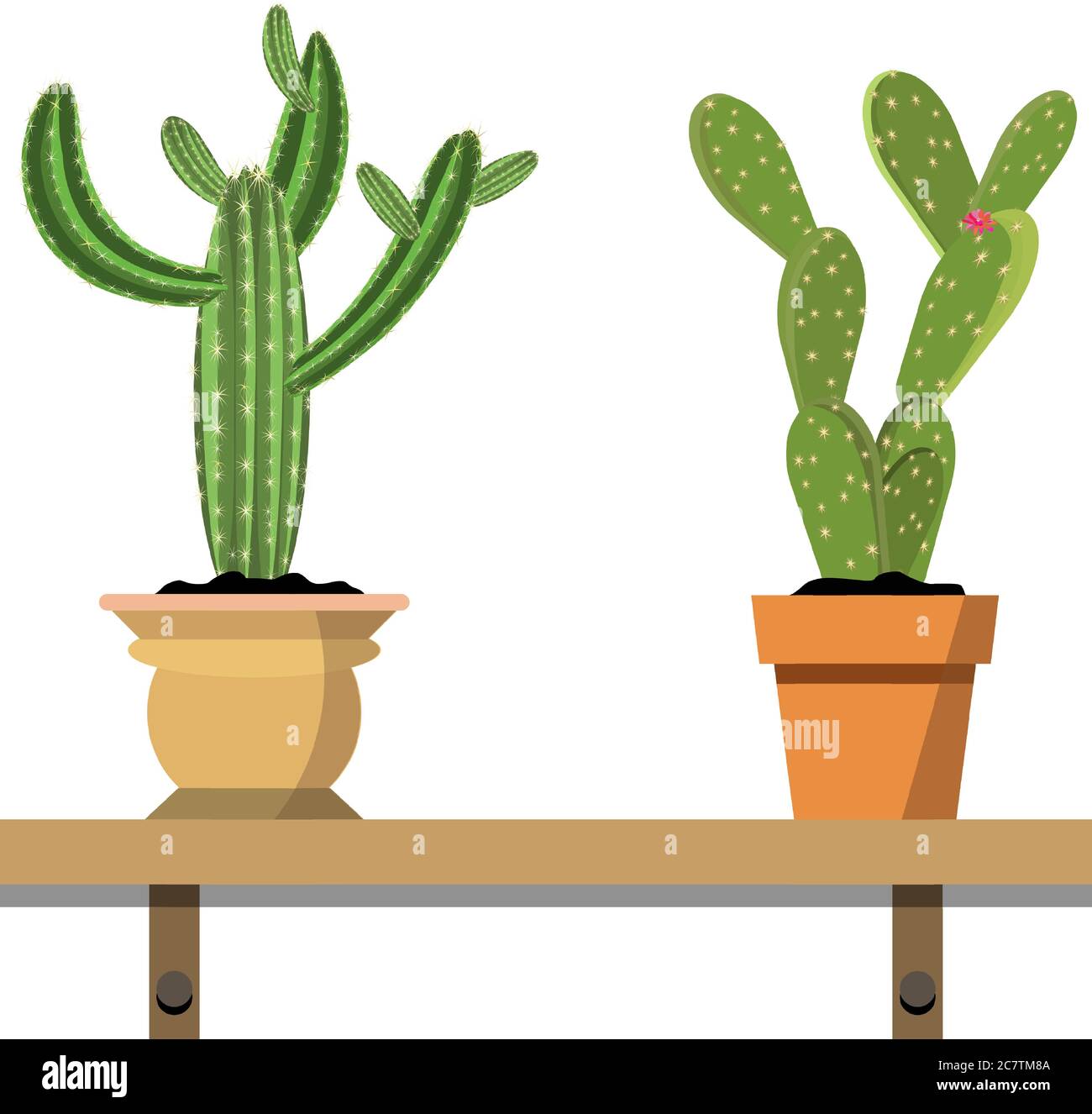 Wall of cactus Stock Vector Images - Alamy