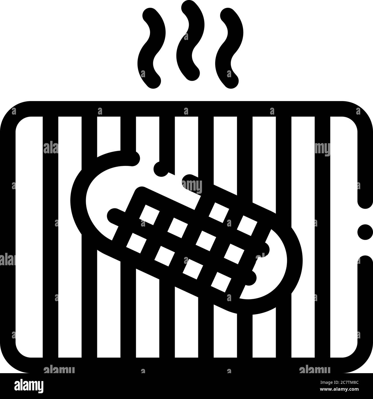 frying bread icon vector outline illustration Stock Vector Image & Art ...