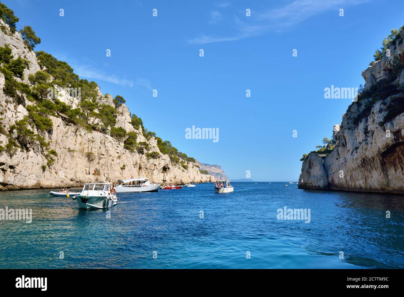 CASSIS, FRANCE -JUL 14, 2014: People relax in Calanques of Cassis ...