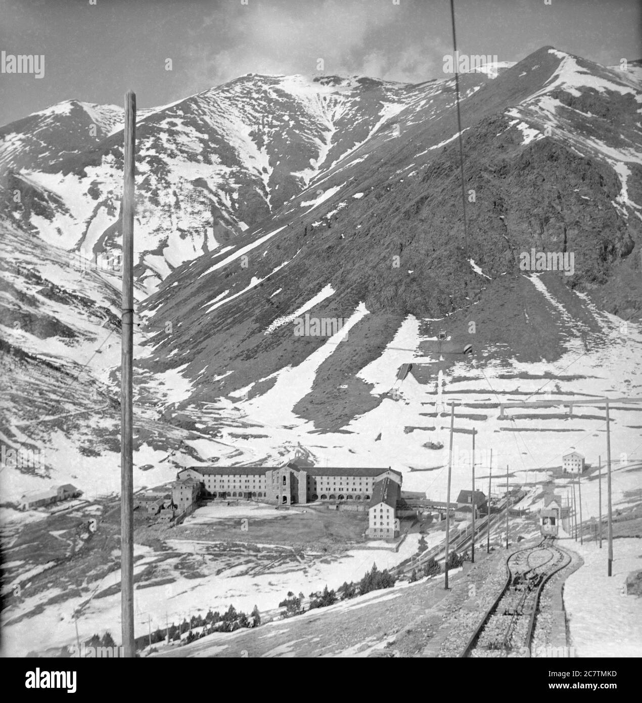 Nüria valley railway Black and White Stock Photos & Images - Alamy