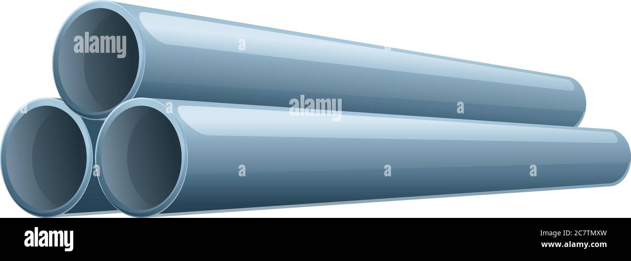 Metallurgy pipes icon. Cartoon of metallurgy pipes vector icon for web ...