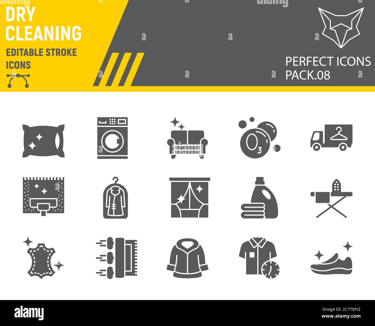 Dry cleaning glyph icon set, laundry symbols collection, vector ... Dry cleaning glyph icon set, laundry symbols collection, vector ...
