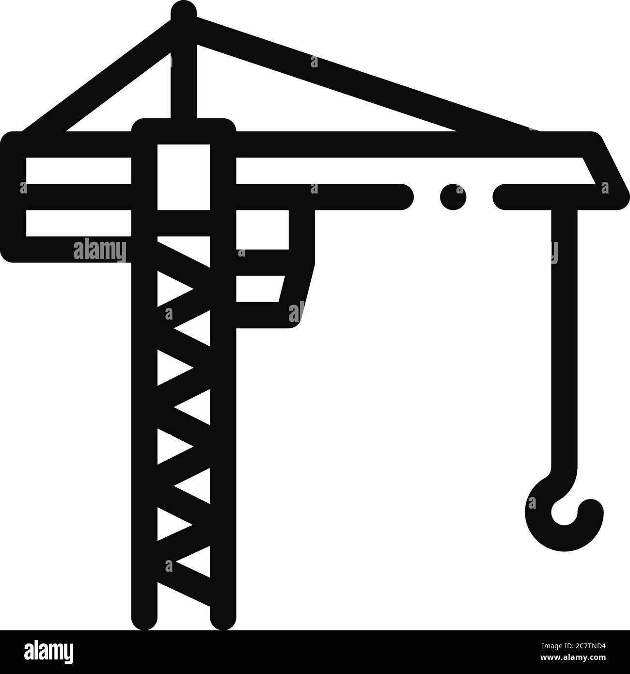 engineering crane icon vector outline illustration Stock Vector Image ...