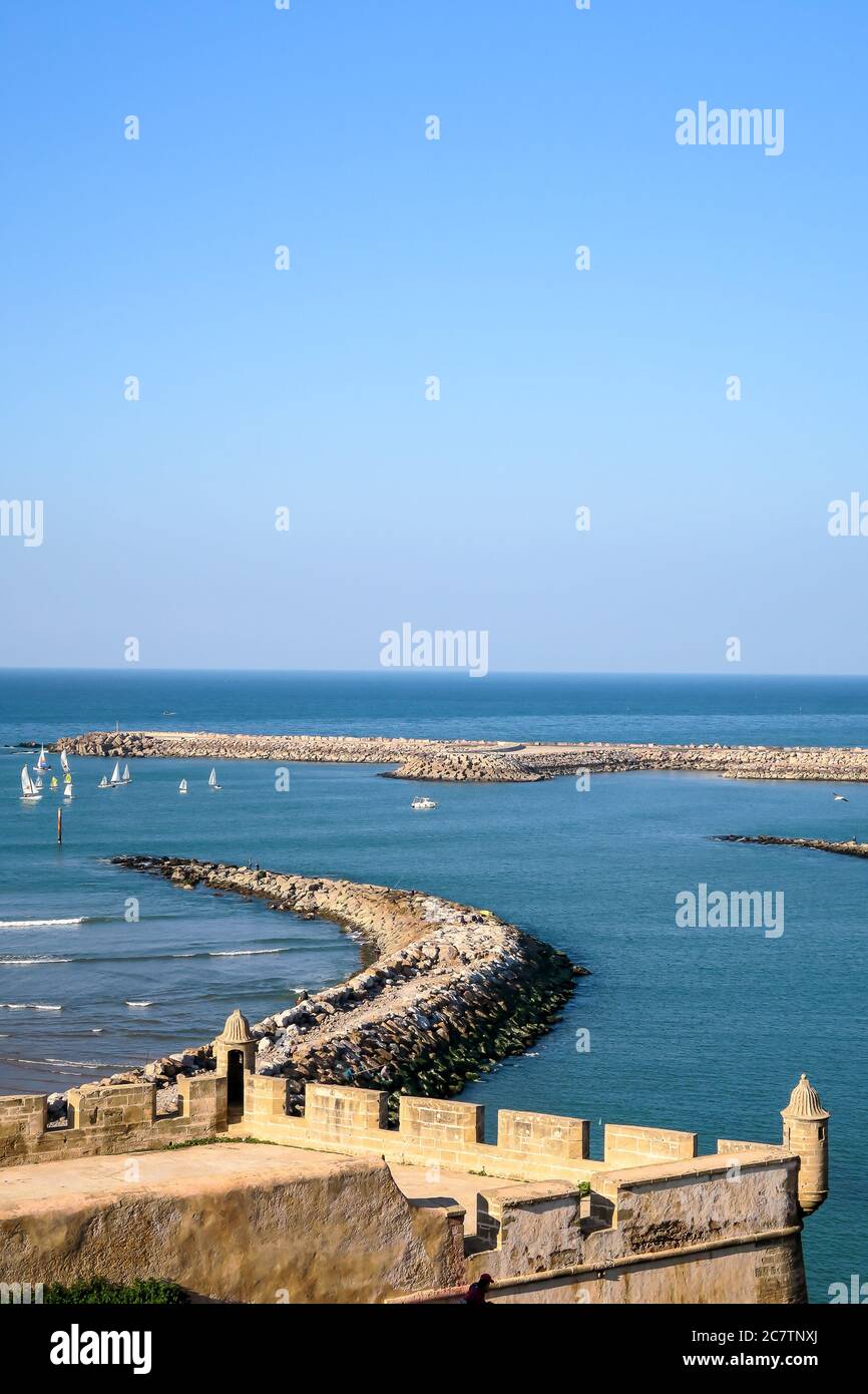 panoramic view of rabat city capital morocco, beautiful photo digital ...