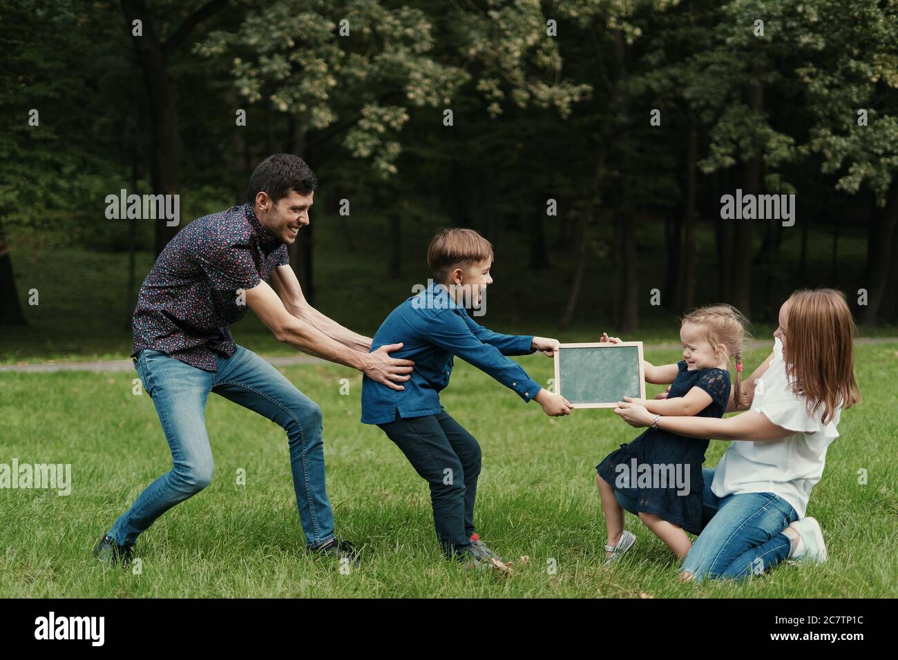 Competition between two teams, father and son and mother and daughter ...