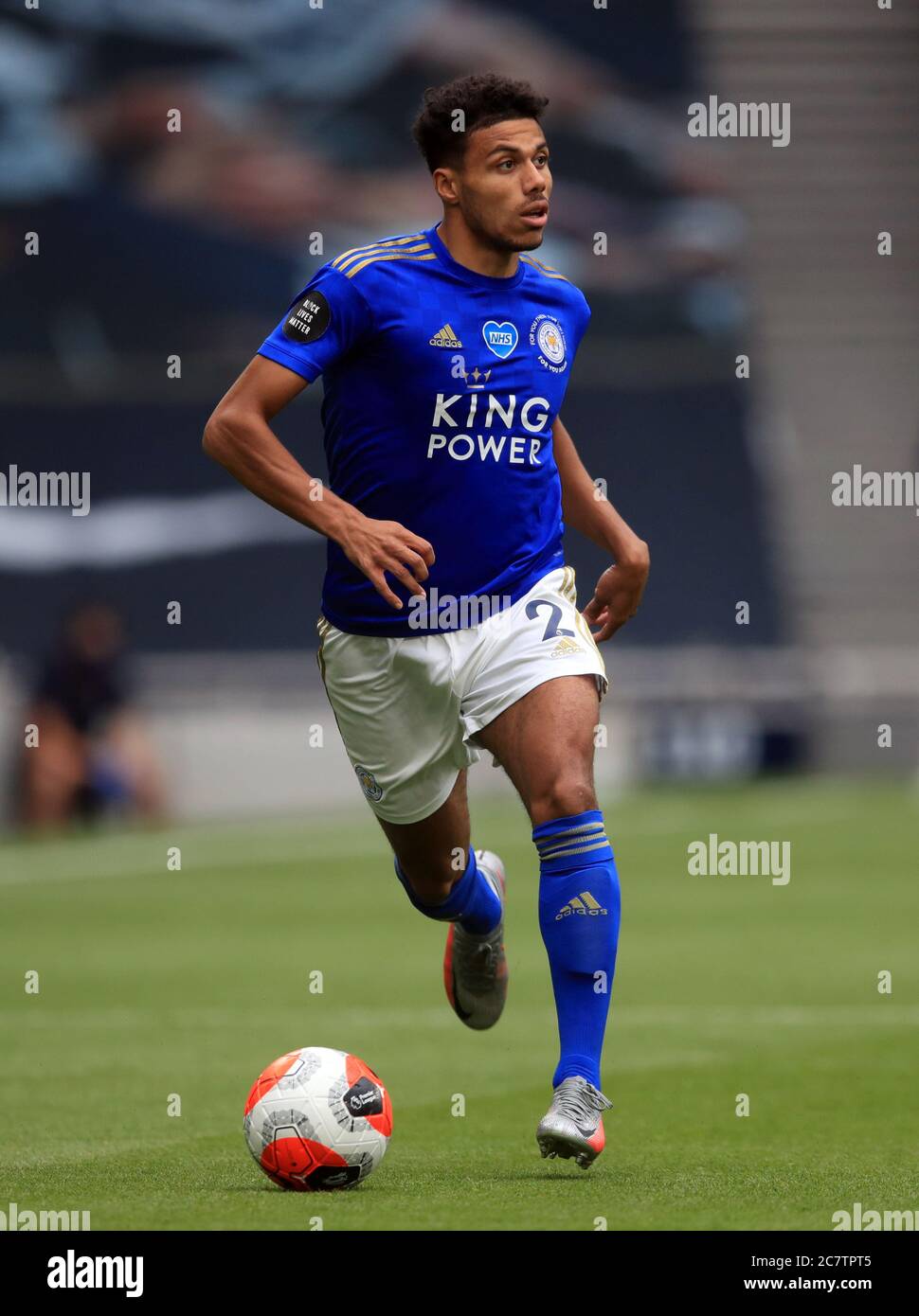 Leicester City's James Justin during the Premier League match at the ...