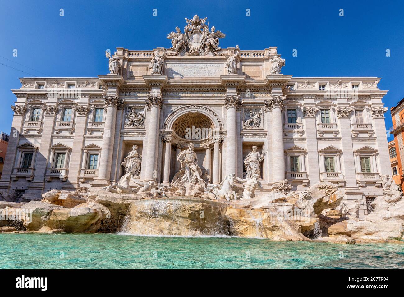 The Trevi Fountain is the largest and one of the most famous fountains ...