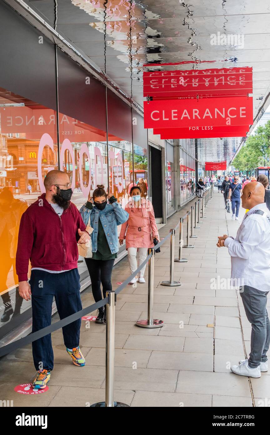 London, UK. 19th July, 2020. John Lewis has Just reopened as the next ...