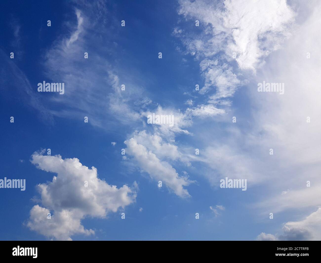 Blue sky clouds background. Beautiful day sky landscape Stock Photo - Alamy