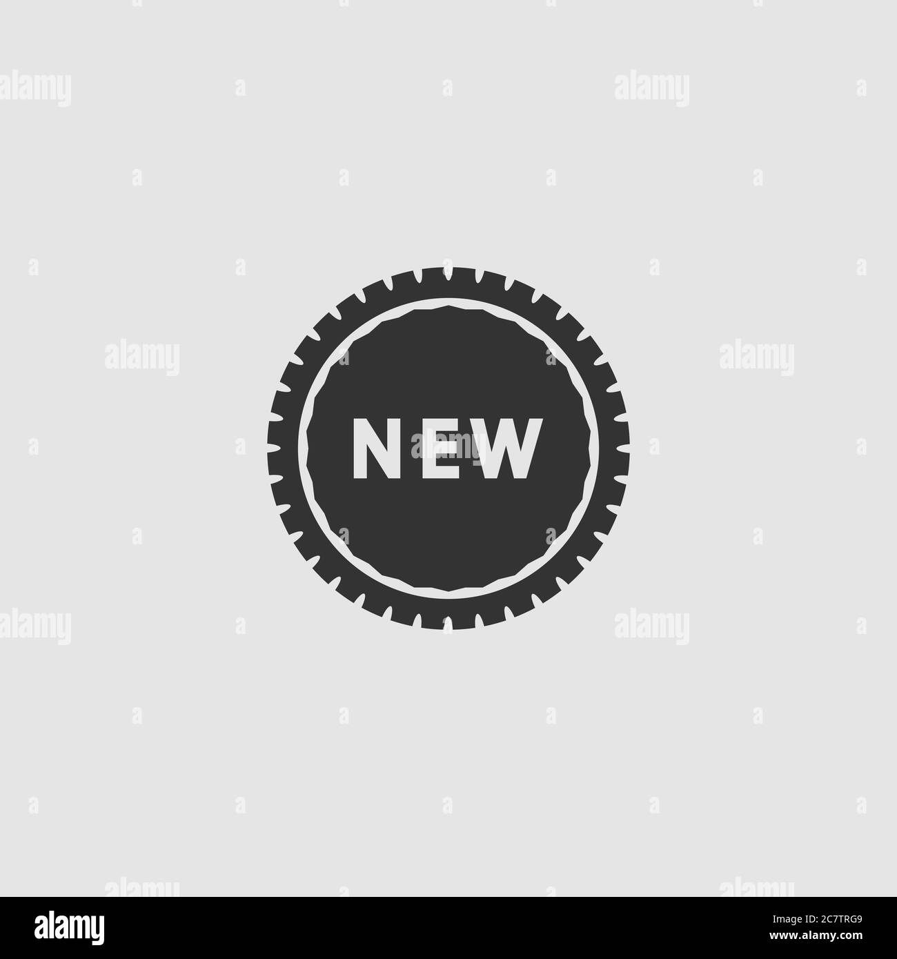 New icon flat. Black pictogram on grey background. Vector illustration symbol Stock Vector Image ...