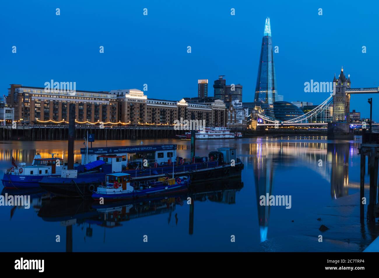 England, London, Southwark, Butlers Wharf and The Shard Stock Photo - Alamy