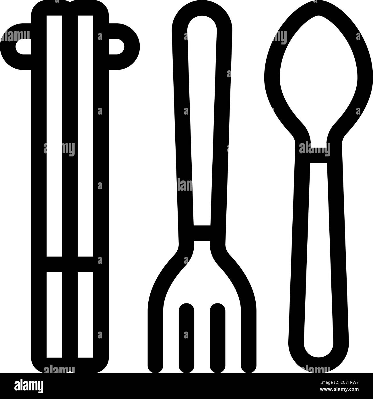 food utensil icon vector outline illustration Stock Vector Image & Art ...