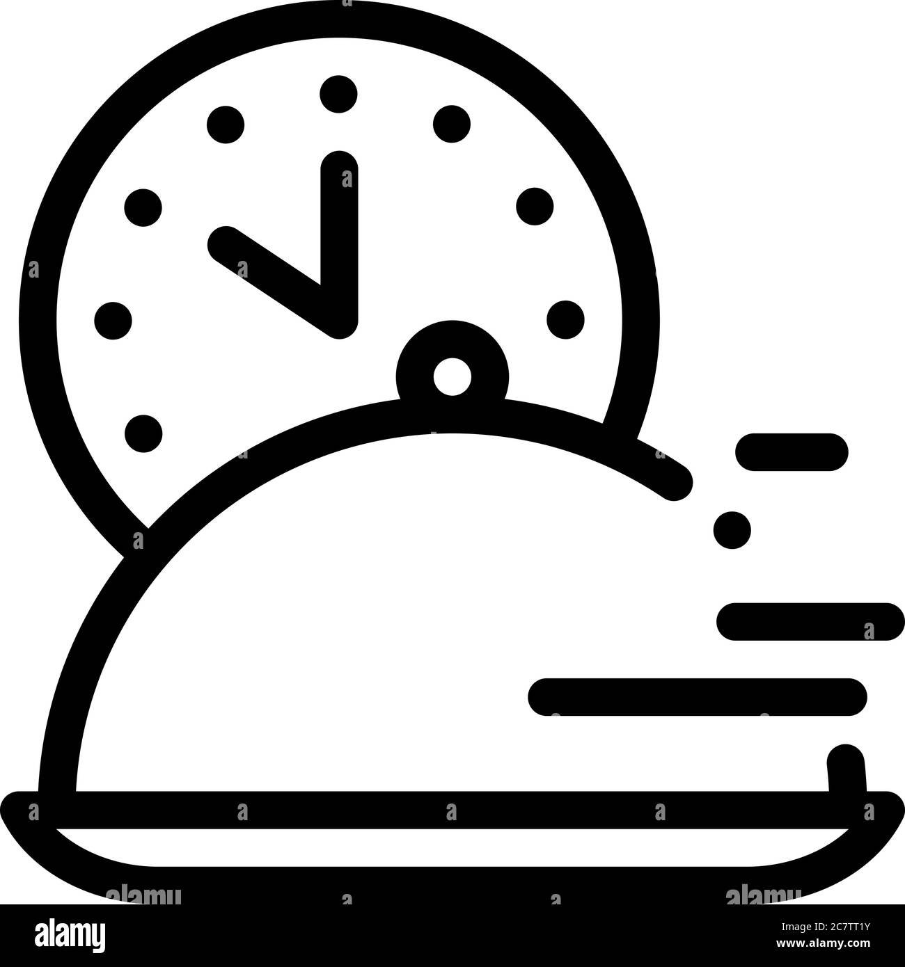 fast food delivery icon vector outline illustration Stock Vector Image ...