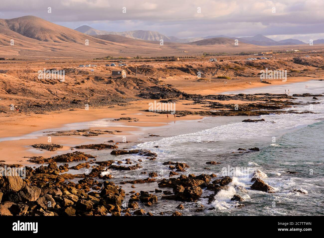 Spanish View Landscape in El Cotillo Fuerteventura Tropical Volcanic ...