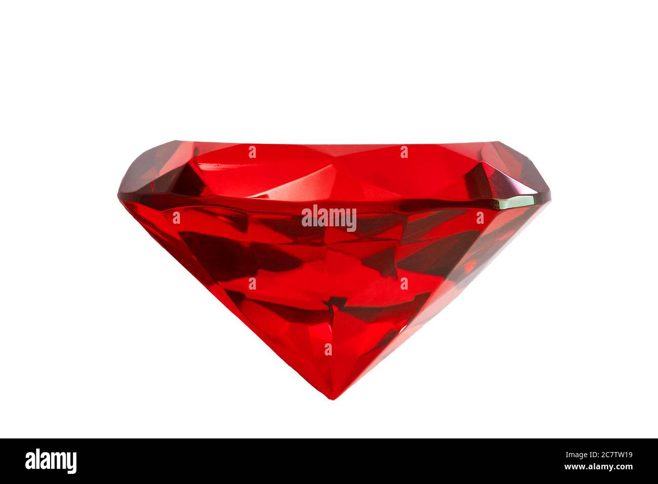 Jewelry and gemstones concept with close up on a red ruby gemstone ...