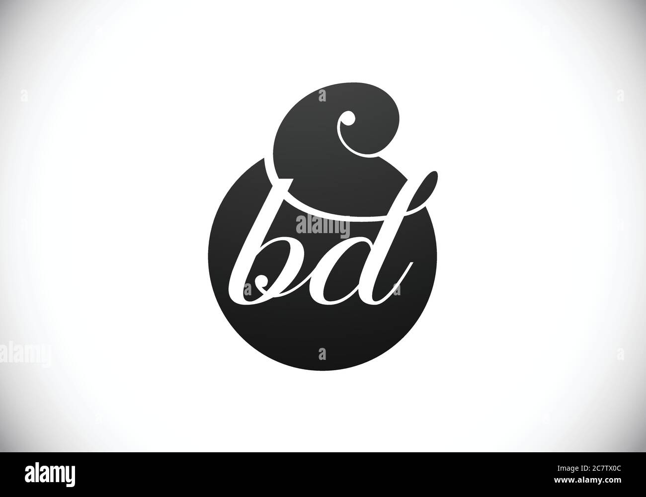 Initial Monogram Letter B D Logo Design Vector Template. B D Letter ...