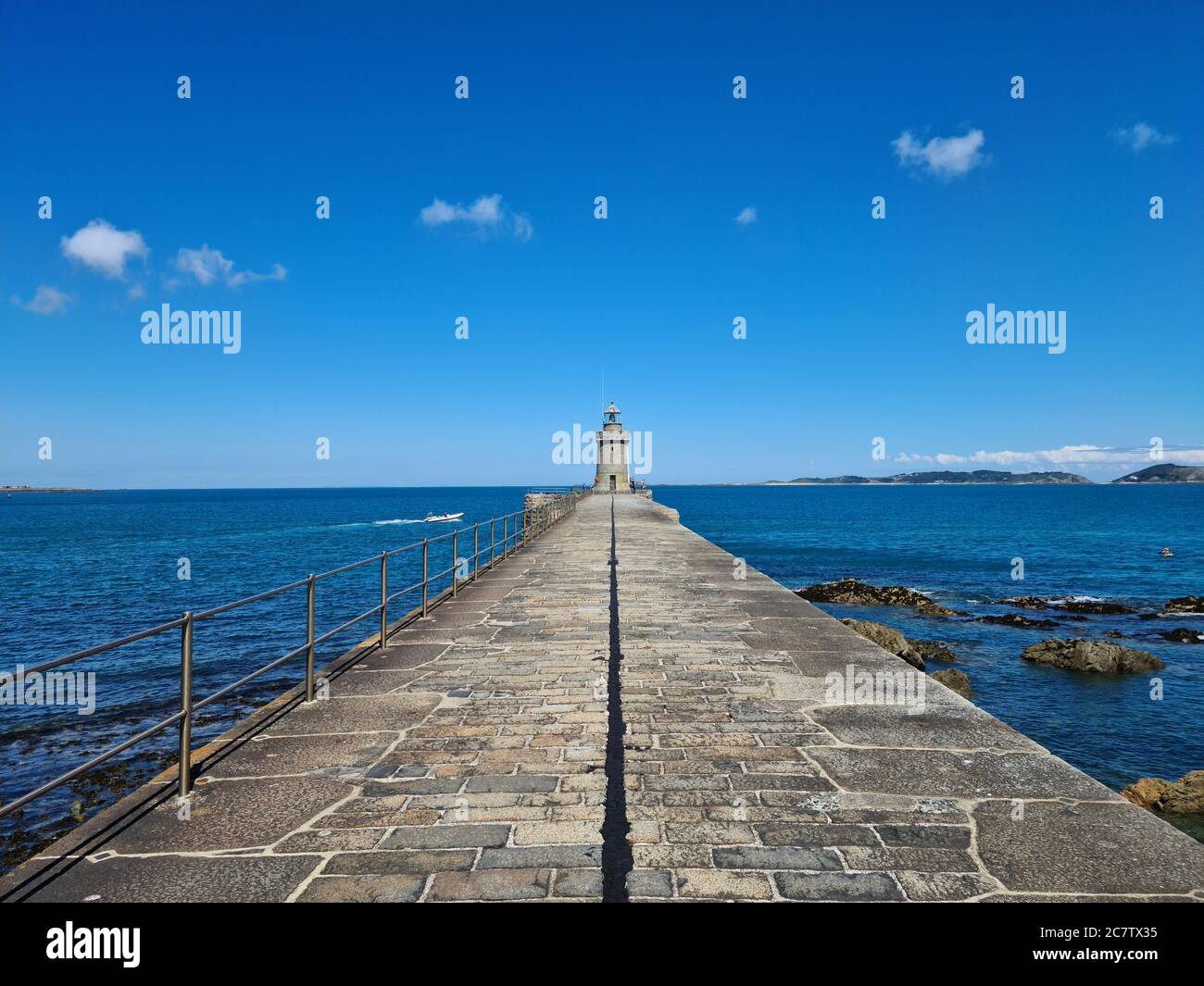 St Peter Port Lighthouse, Guernsey Channel Islands Stock Photo - Alamy