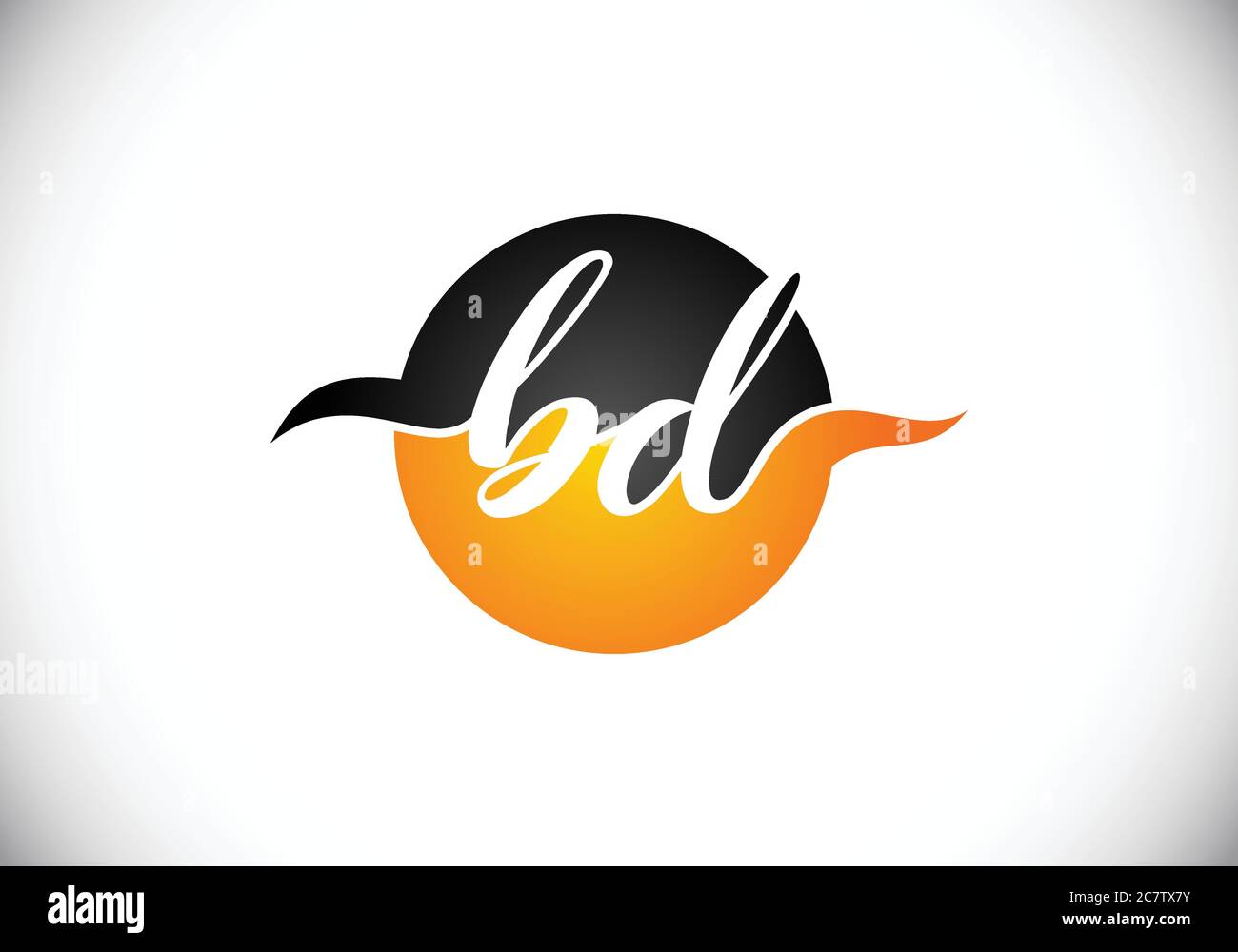 Initial Monogram Letter B D Logo Design Vector Template. B D Letter ...