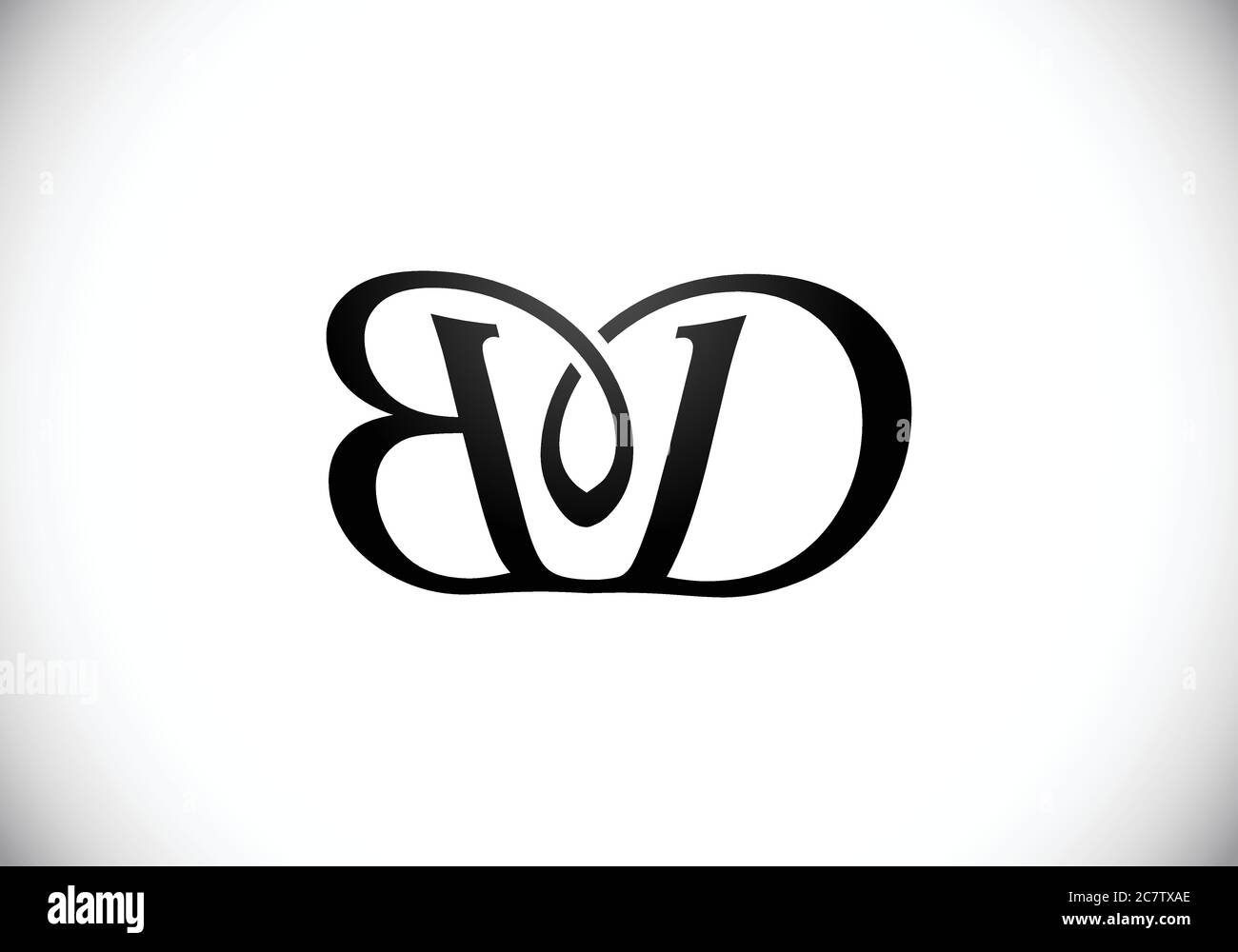Initial Monogram Letter B D Logo Design Vector Template. B D Letter ...