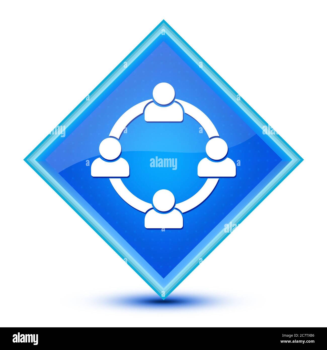 Communication concept icon isolated on special blue diamond button ...