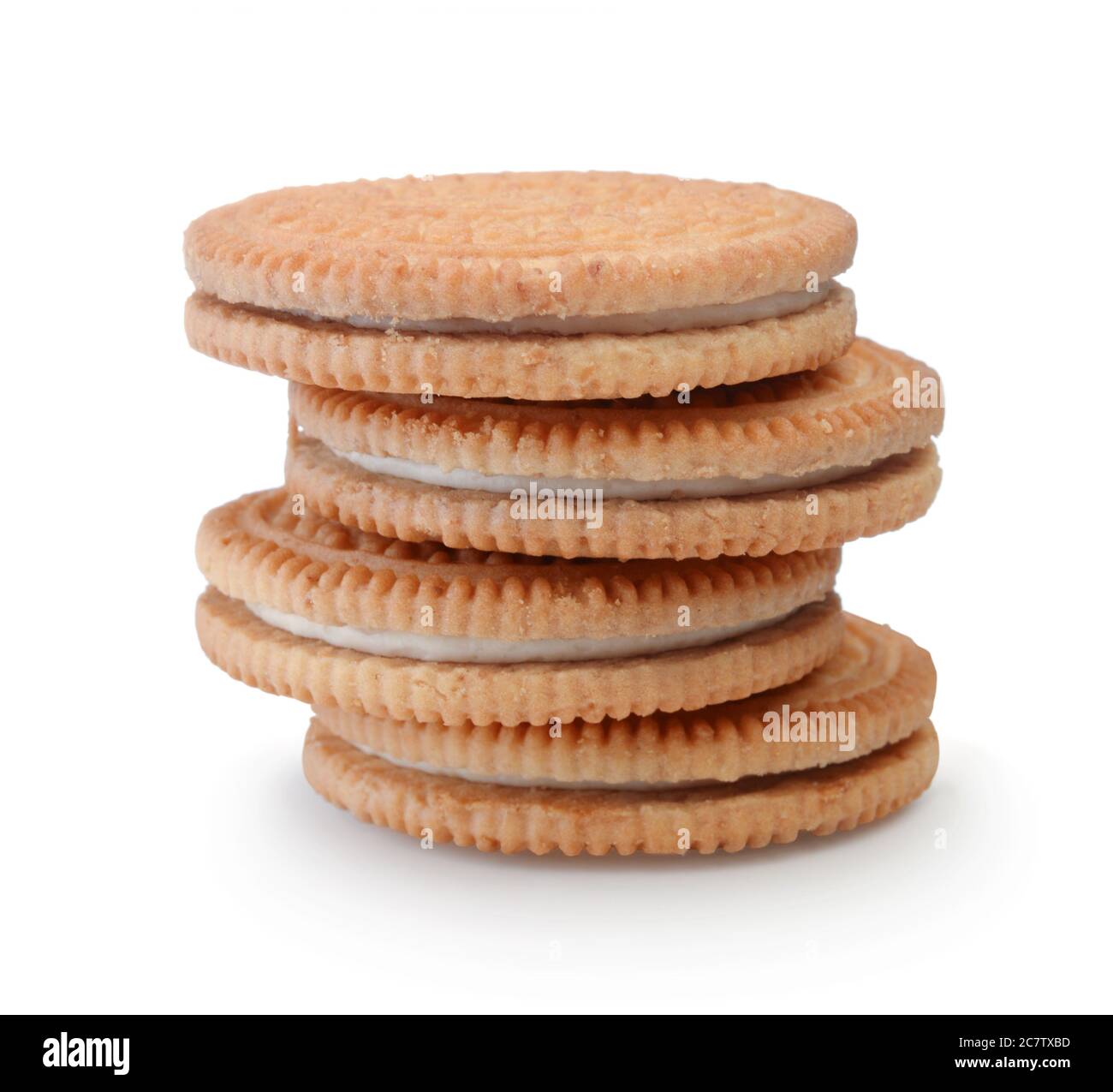 Stack of fresh cookies isolated on white Stock Photo - Alamy