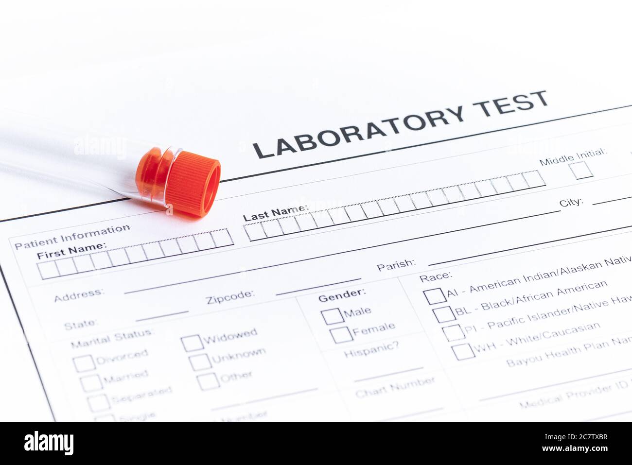 Blood analysis results Cut Out Stock Images & Pictures - Alamy
