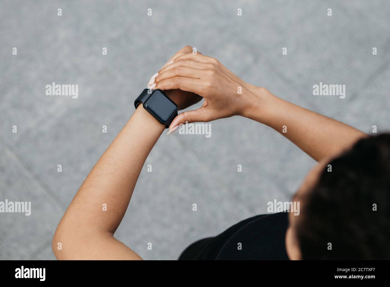 Smart watch on hand hi-res stock photography and images - Alamy