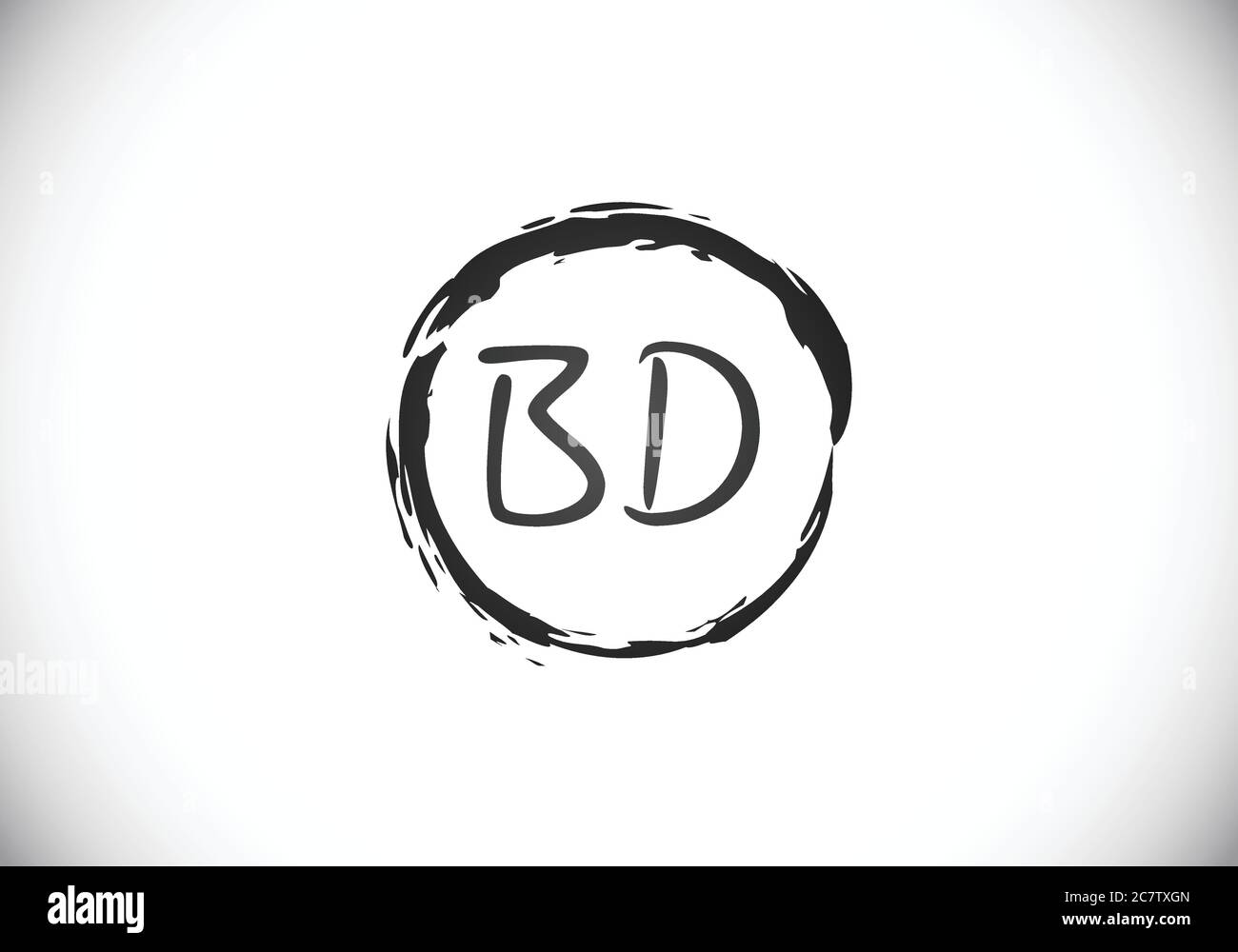 Initial Monogram Letter B D Logo Design Vector Template. B D Letter ...
