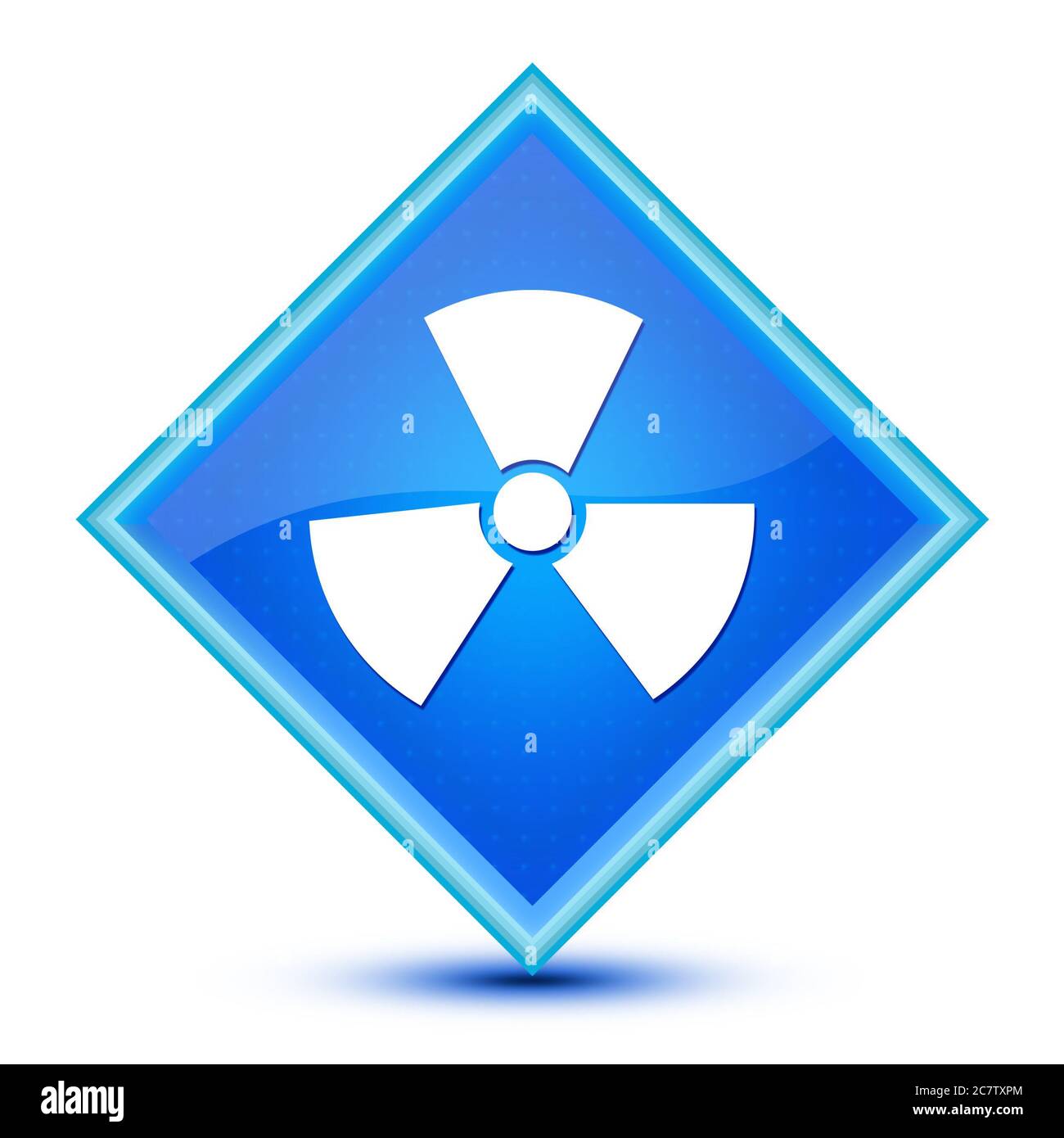 Nuclear radiation symbol on blue hi-res stock photography and images ...
