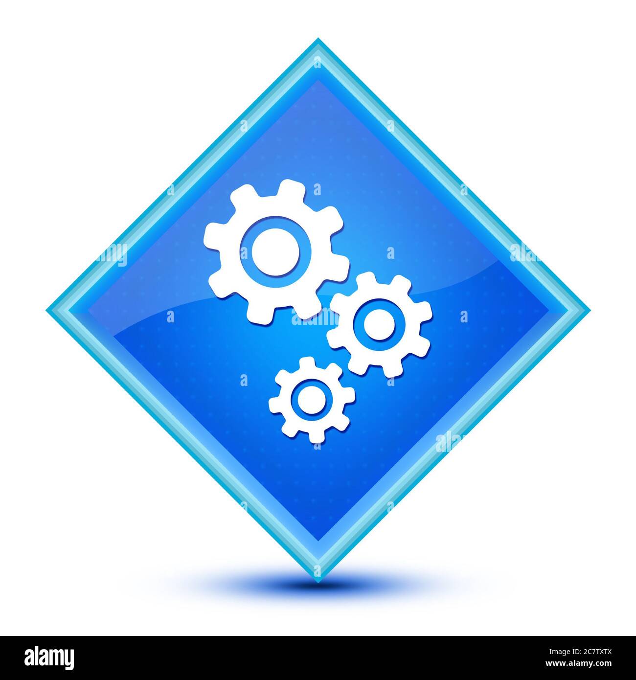 Blue settings symbol icon hi-res stock photography and images - Alamy