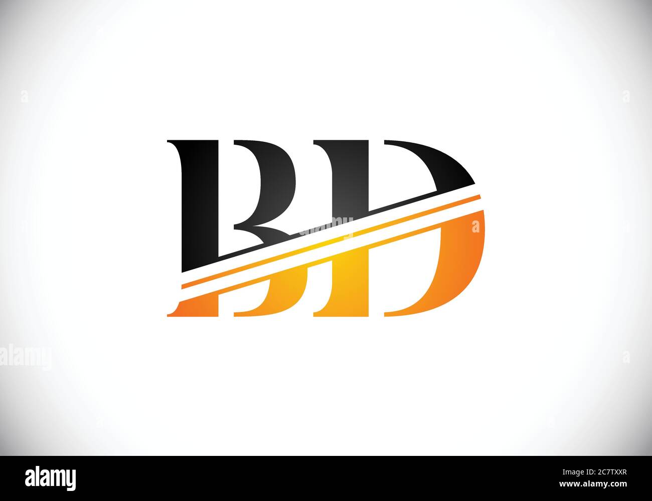 Initial Monogram Letter B D Logo Design Vector Template. B D Letter ...