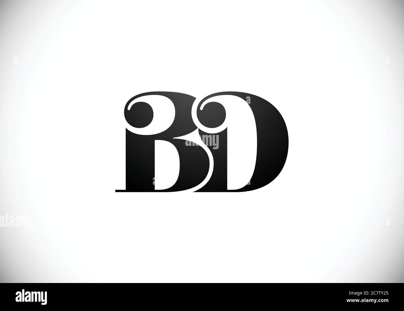 Initial Monogram Letter B D Logo Design Vector Template. B D Letter ...