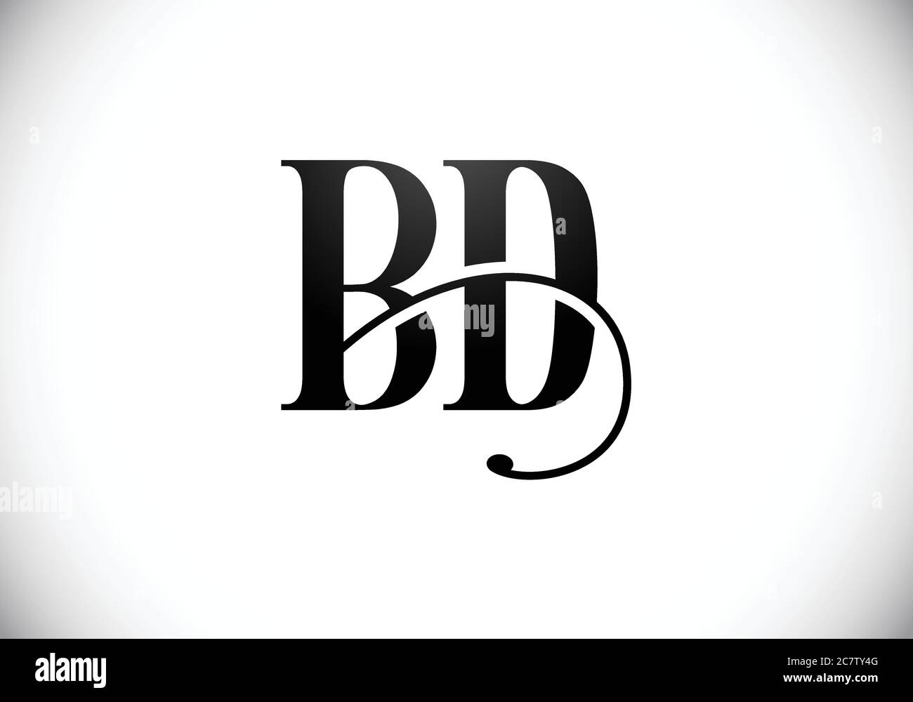 Initial Monogram Letter B D Logo Design Vector Template. B D Letter ...