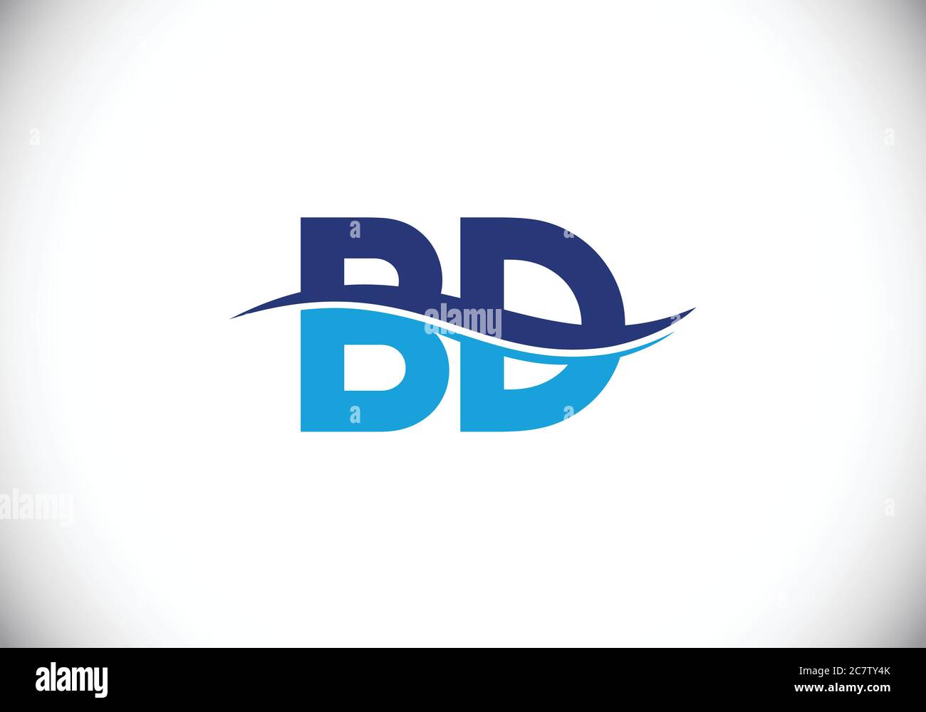 Initial Monogram Letter B D Logo Design Vector Template. B D Letter ...