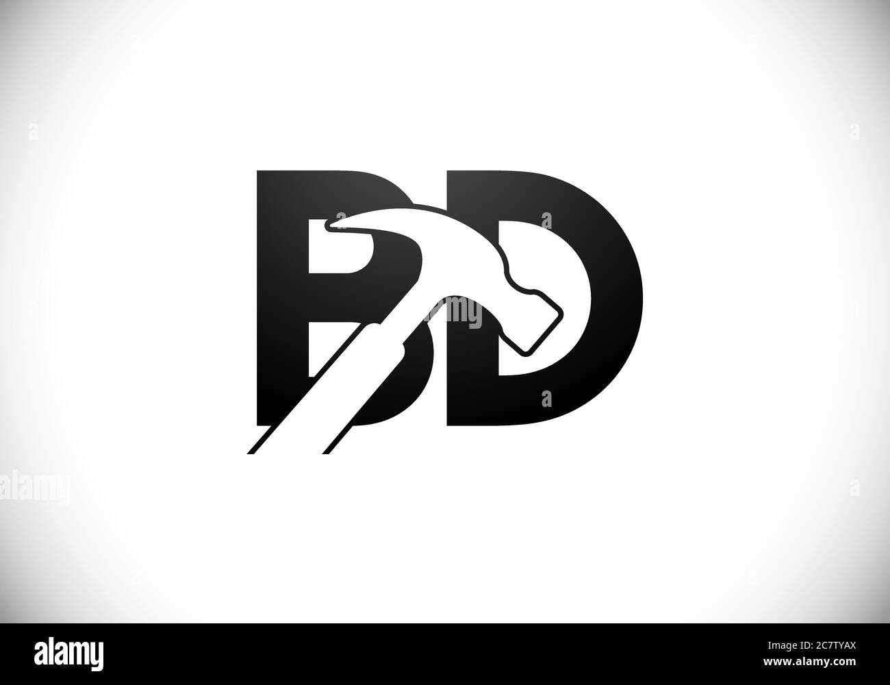 Initial Monogram Letter B D Logo Design Vector Template. B D Letter ...