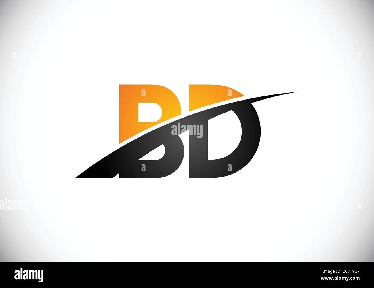 Initial Monogram Letter B D Logo Design Vector Template. B D Letter ...