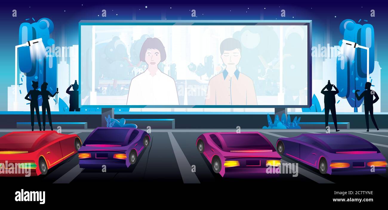 Movie scene cars Stock Vector Images - Alamy