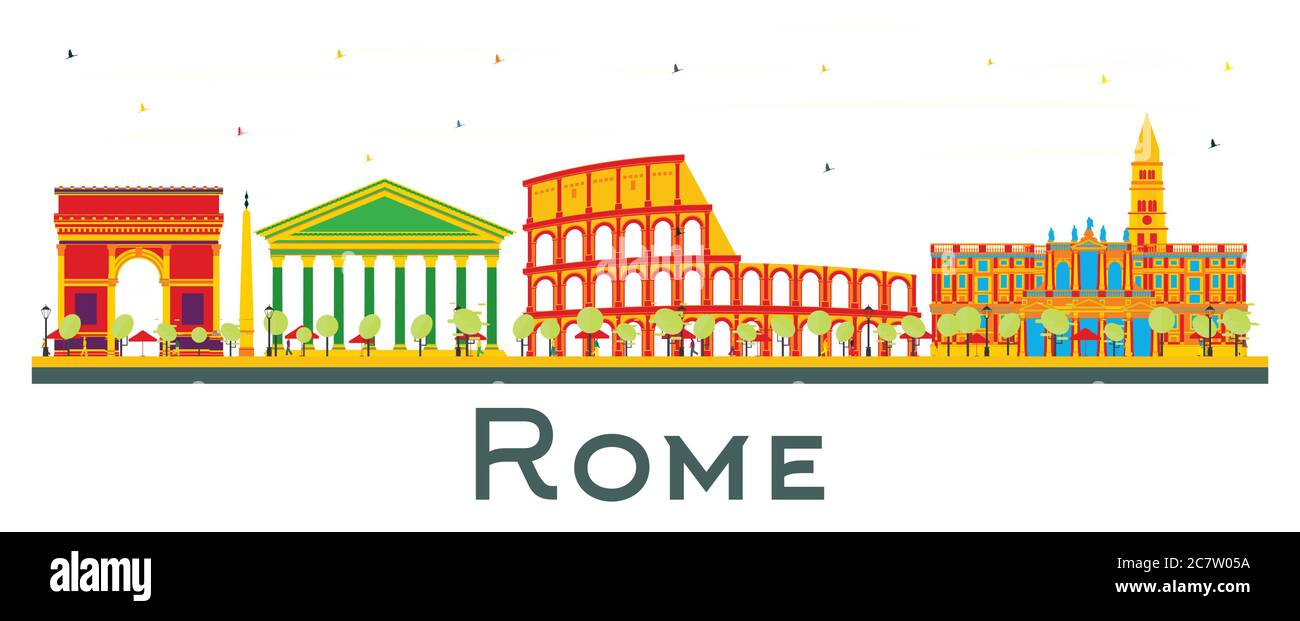 Rome modern building facade Stock Vector Images - Alamy