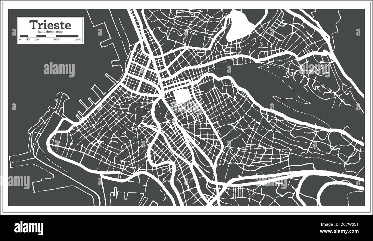 Mapa De Edilfriuli Trieste Italia Map Of Trieste Hi Res Stock
