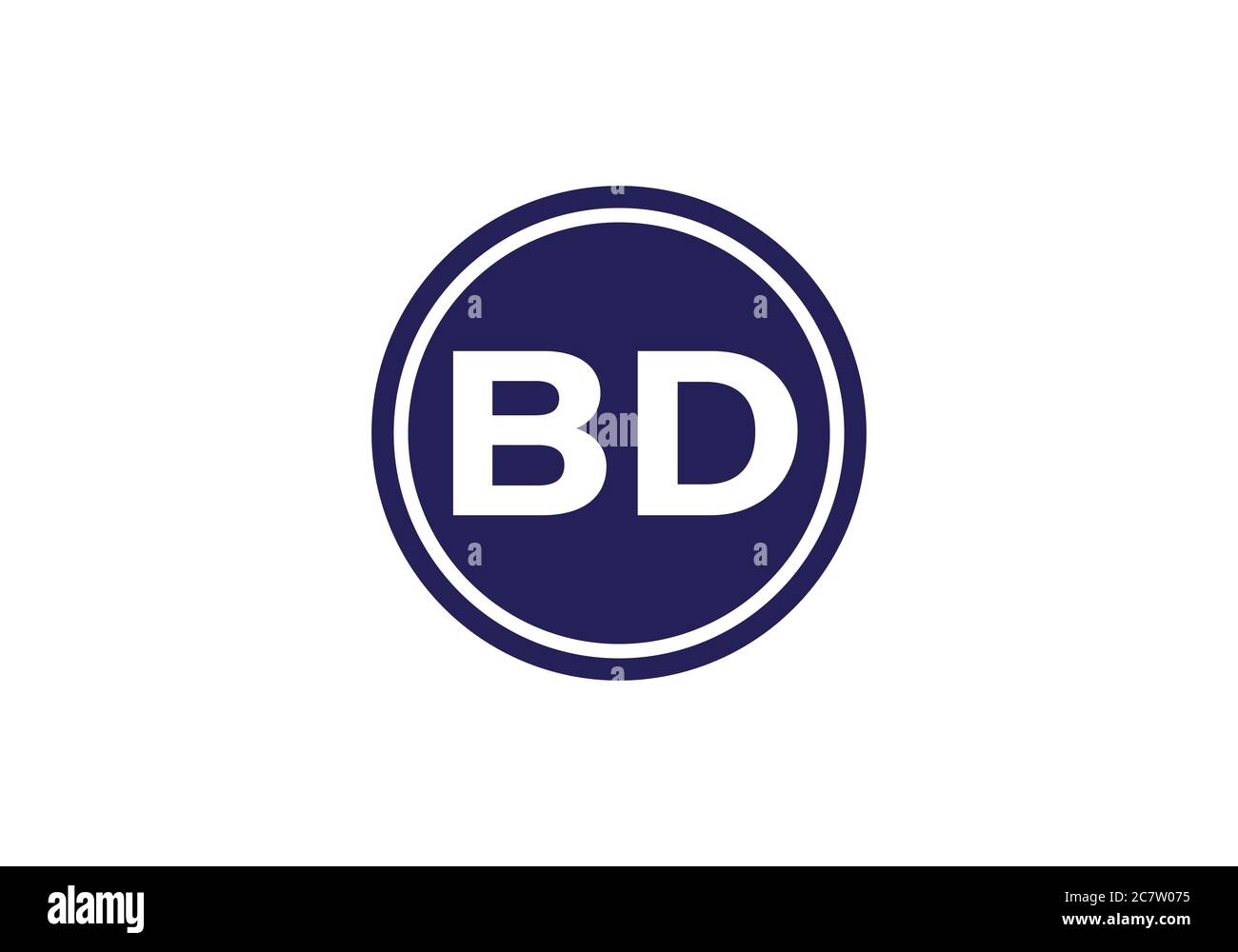 Initial Monogram Letter B D Logo Design Vector Template. B D Letter ...