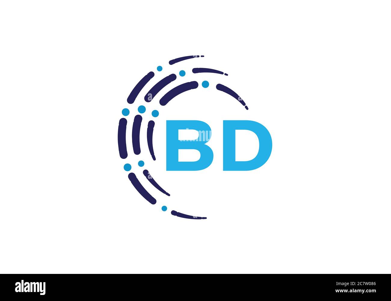 Initial Monogram Letter B D Logo Design Vector Template. B D Letter ...