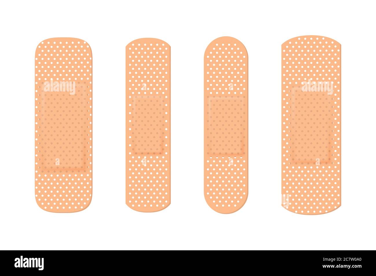 Vector 3d Realistic Medical Patch Icon Set Closeup Isolated on White Background. Design Template ...