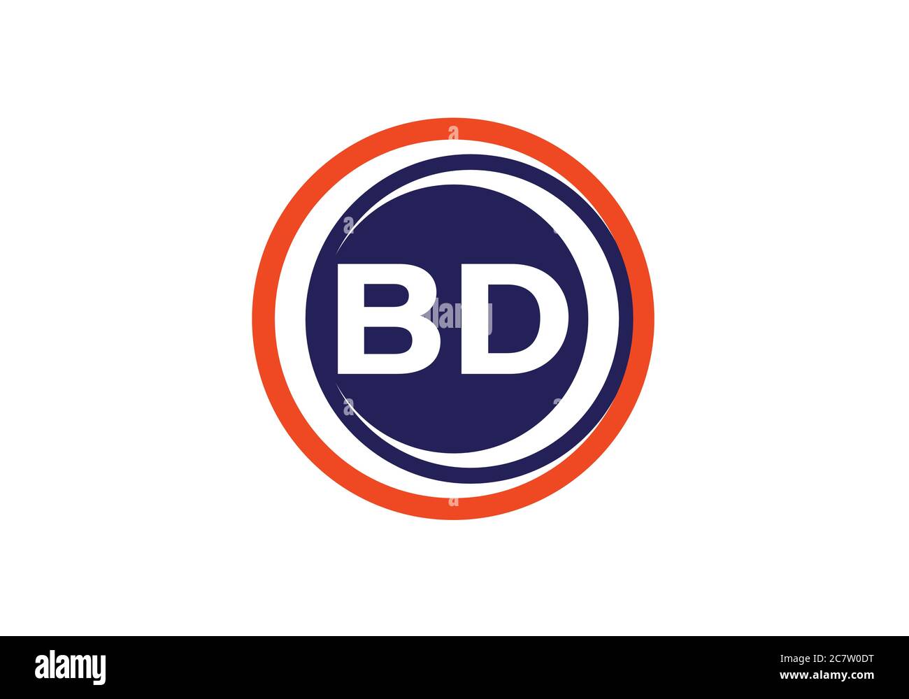 Initial Monogram Letter B D Logo Design Vector Template. B D Letter ...