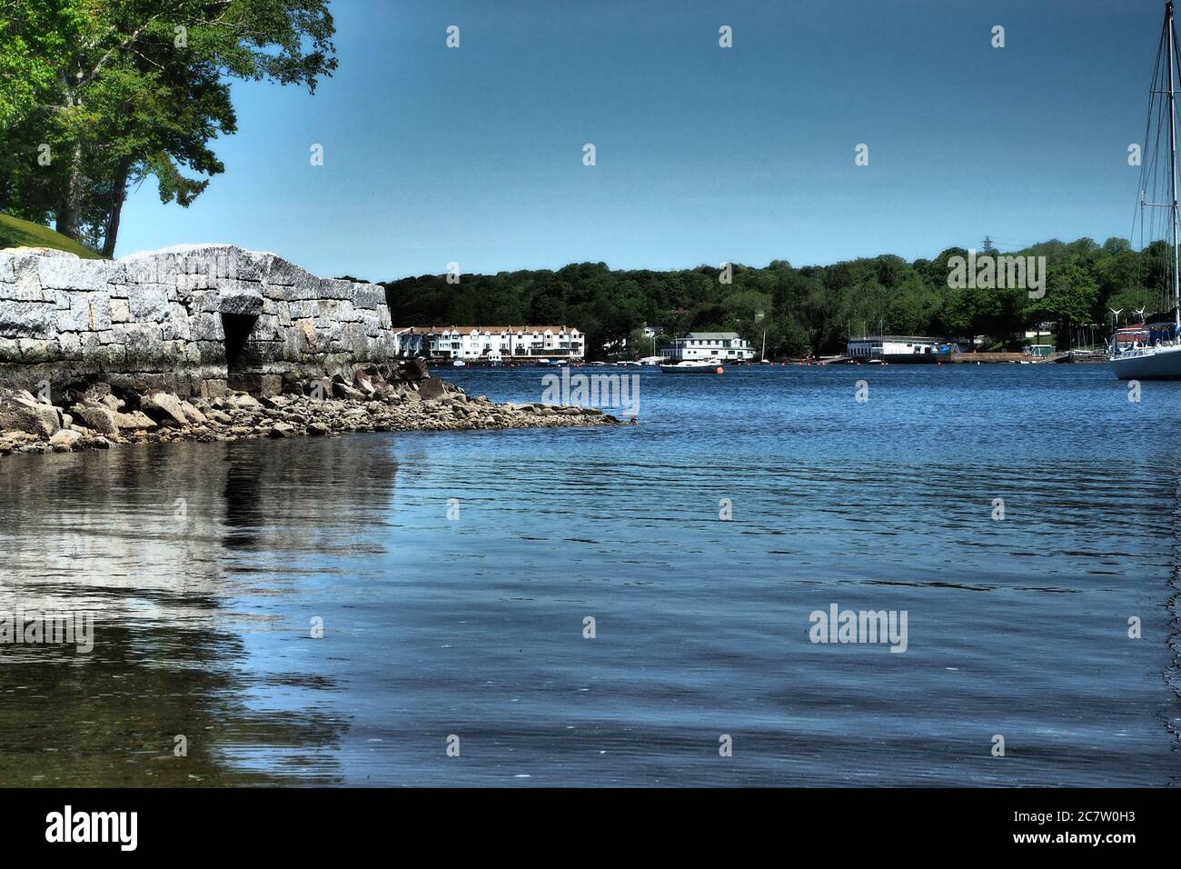 Amazing view of a sea with boats in Halifax on a summer day Stock Photo ...