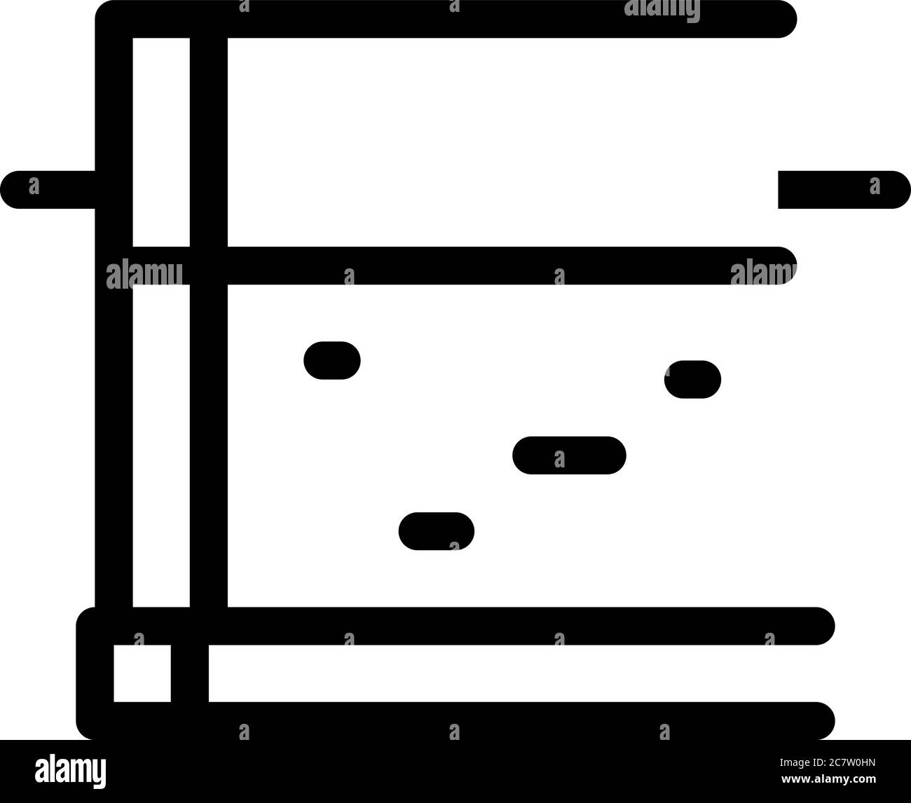 monolithic foundation icon vector outline illustration Stock Vector ...