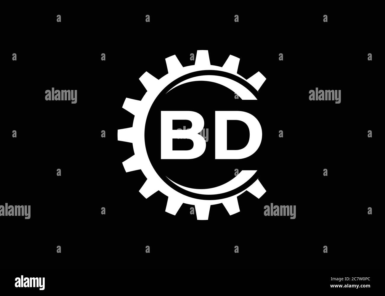 Initial Monogram Letter B D Logo Design Vector Template. B D Letter ...