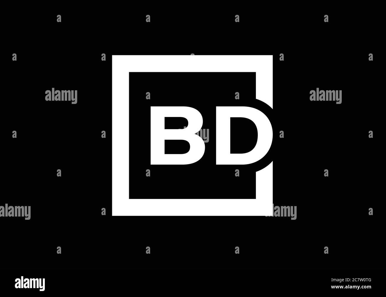 Initial Monogram Letter B D Logo Design Vector Template. B D Letter ...