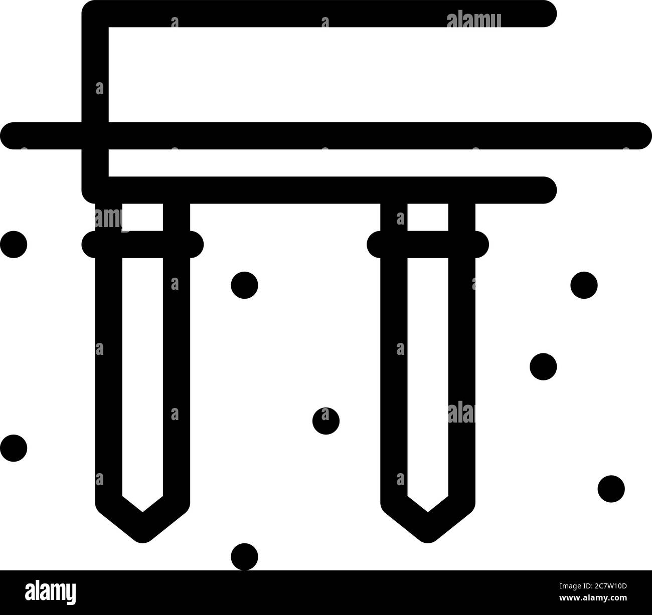 pile foundation icon vector outline illustration Stock Vector Image ...